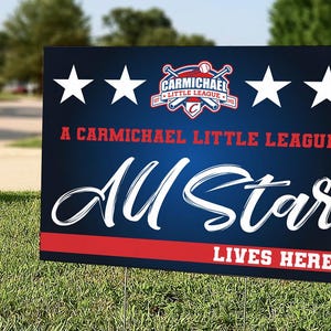 Custom All Star Lawn Sign - Etsy