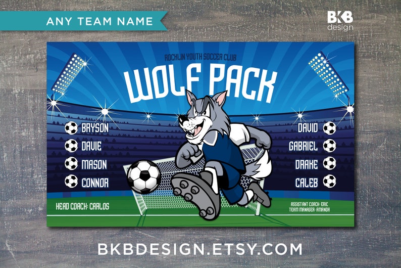 Custom Vinyl Soccer Team Banner Sports Team Banners Team - Etsy