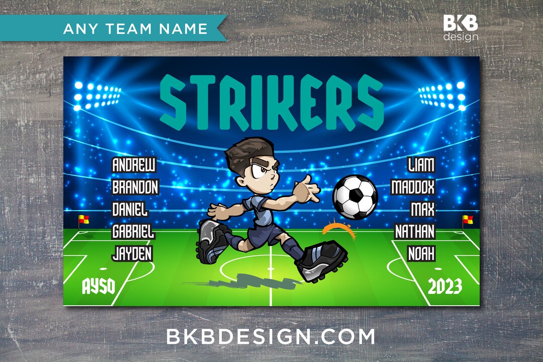 Custom Vinyl Soccer Team Banner, Sports Team Banners, Team Banners ...