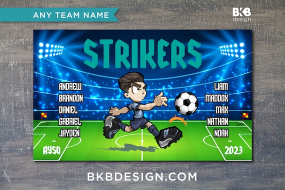 Custom Vinyl Soccer Team Banner, Sports Team Banners, Team Banners ...