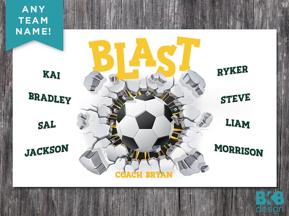 Custom Vinyl Soccer Team Banner, Sports Team Banners, Team Banners ...