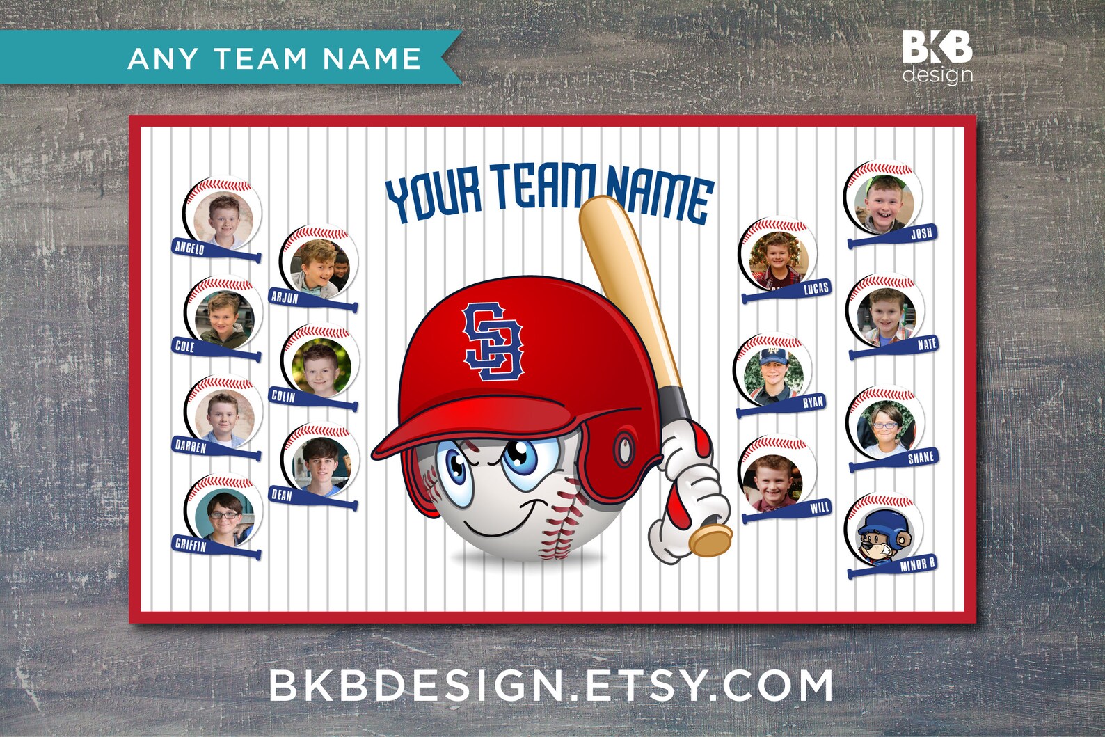 Custom Vinyl Baseball Banner Little League Banner T-ball | Etsy