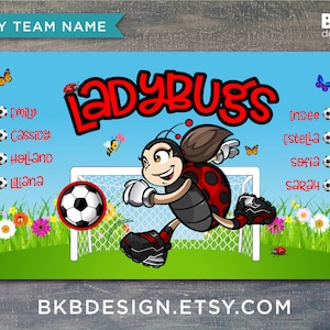 Custom Vinyl Soccer Banner, Ladybugs - Etsy