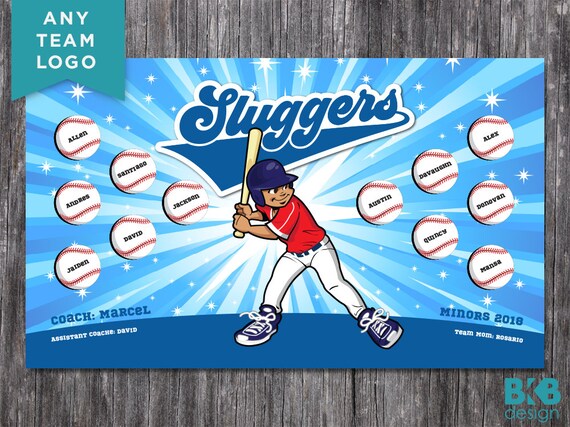 Custom Vinyl Baseball Banner, Little League Banner, T-Ball Banner ...