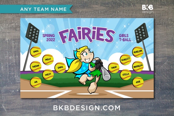 Custom Vinyl Softball Banner, Little League Banner, T-Ball Banner ...