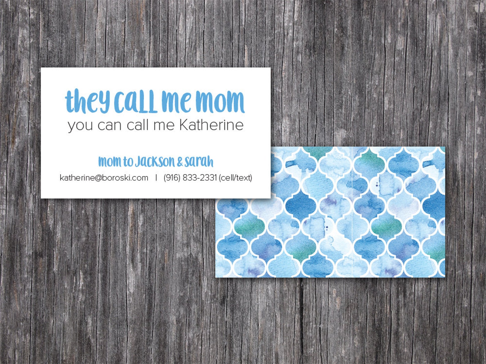They Call Me Mom Calling Card - Etsy