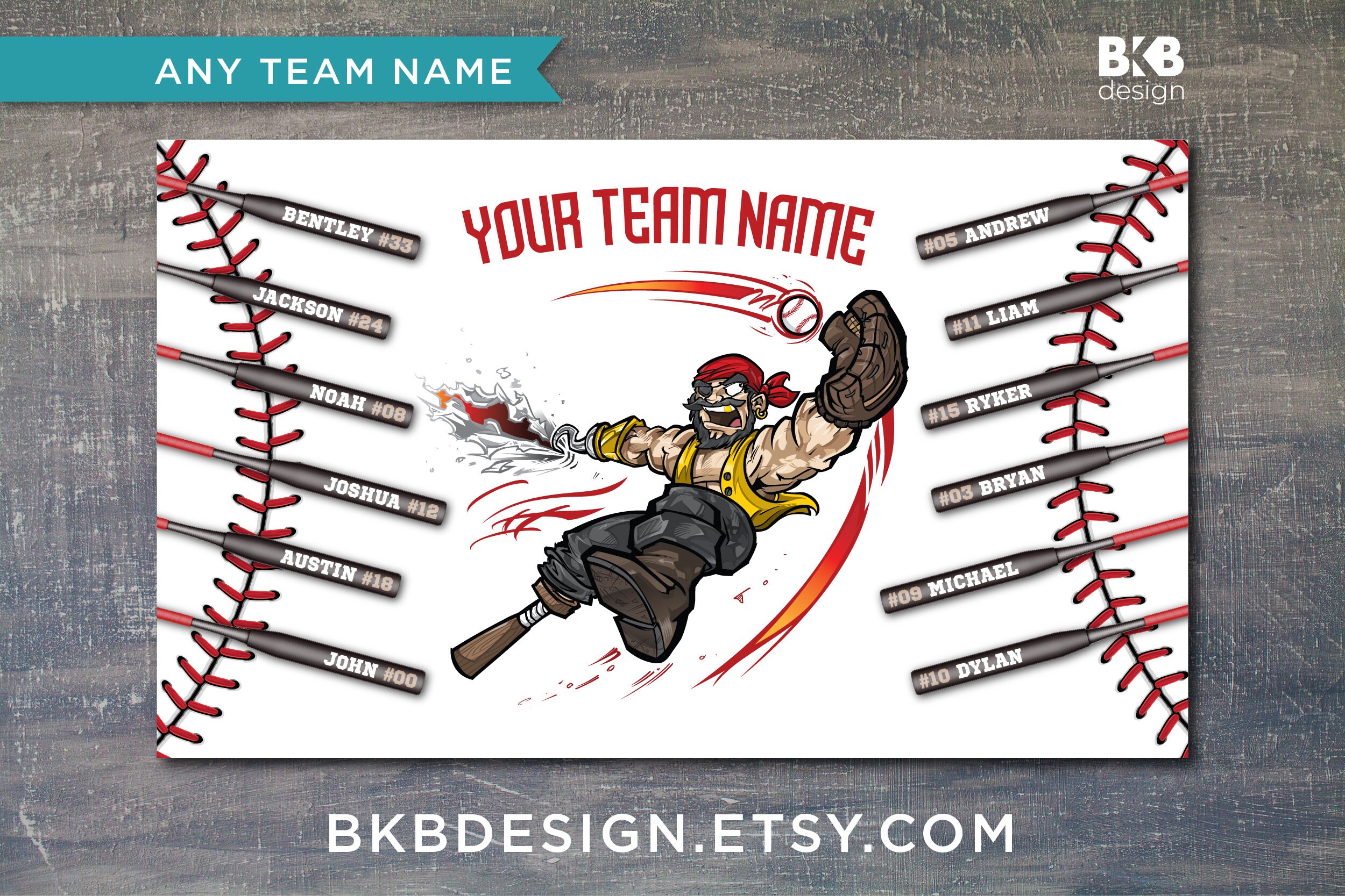 Custom Vinyl Baseball Banner Little League Banner T-ball | Etsy