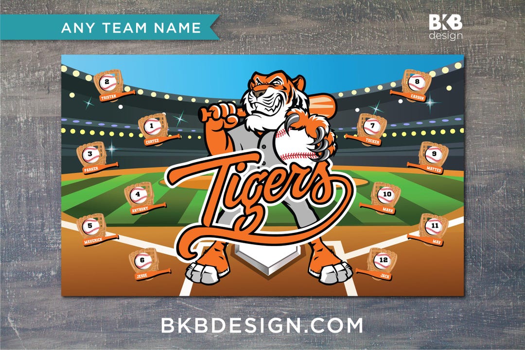 Custom Vinyl Baseball Banner, Little League Banner, T-ball Banner ...