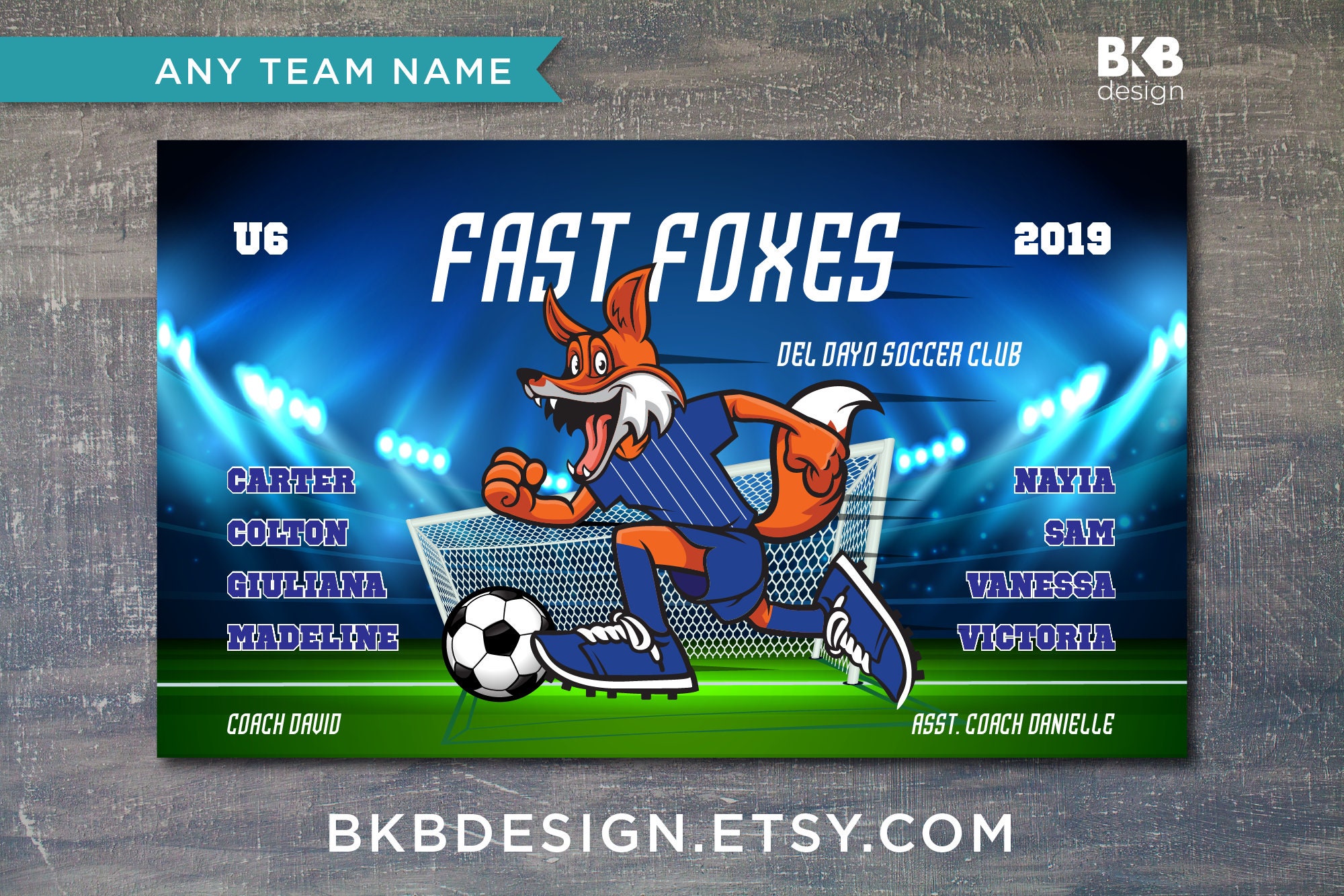 Custom Vinyl Soccer Team Banner Sports Team Banners Team | Etsy