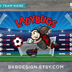 Custom Vinyl Soccer Banner, Ladybugs - Etsy
