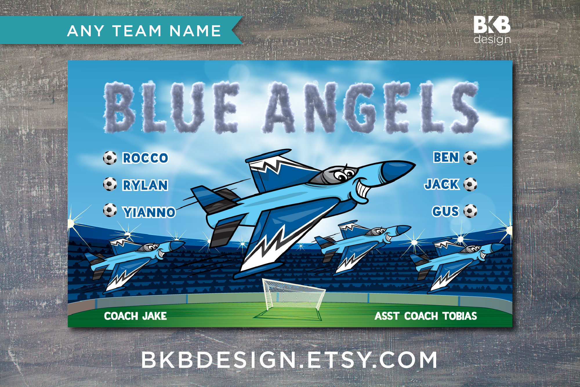 Custom Vinyl Soccer Team Banner Sports Team Banners Team | Etsy