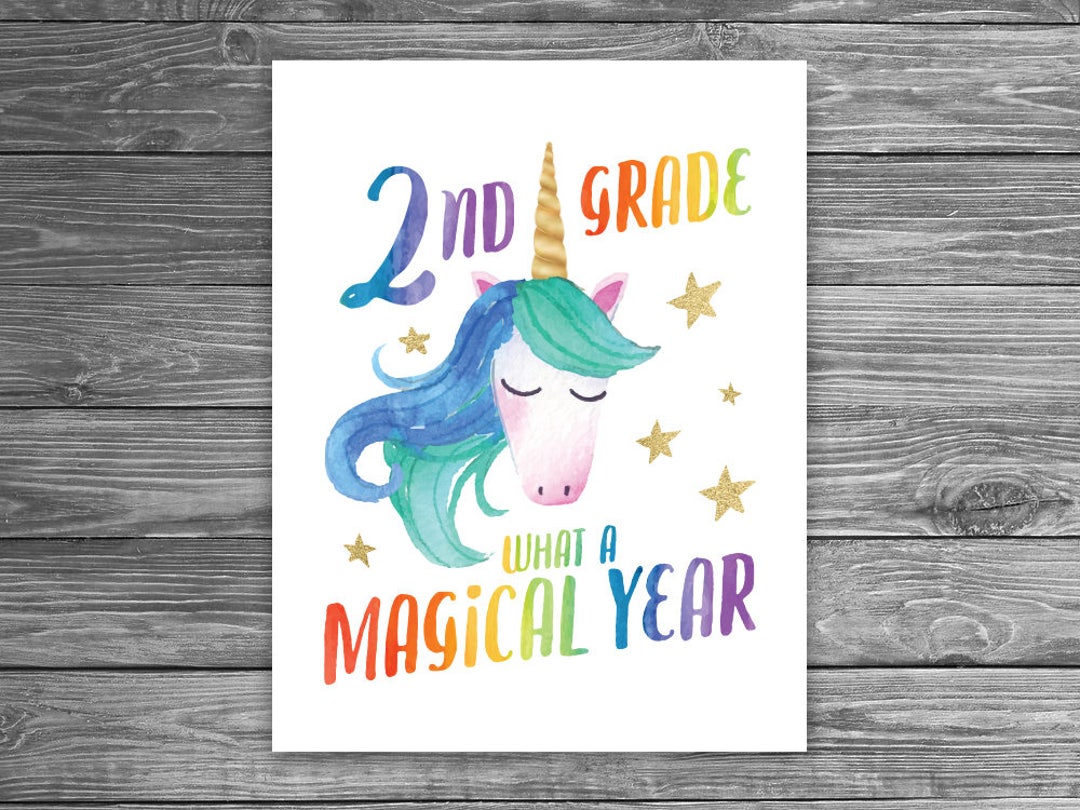 Unicorn Last Day of School Sign what a Magical - Etsy