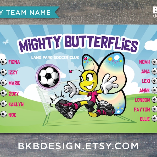 Soccer Butterfly - Etsy