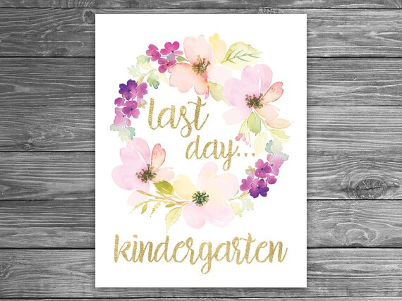 Instant Download: Last Day of School Sign (Preschool - PreK - TK ...