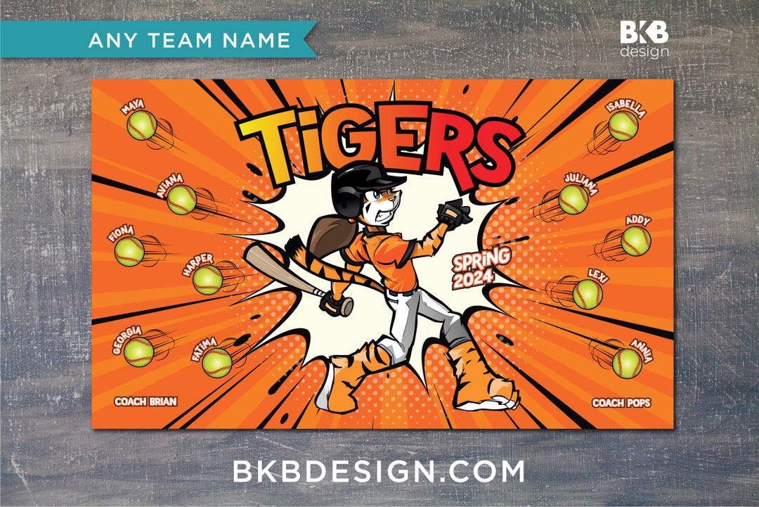 Custom Vinyl Softball Banner, Little League Banner, T-ball Banner ...