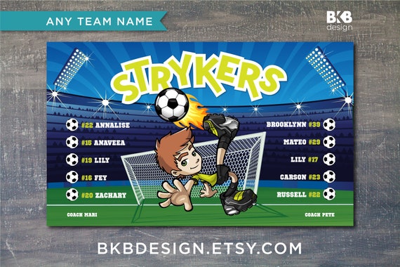 Custom Vinyl Soccer Team Banner, Sports Team Banners, Team Banners ...