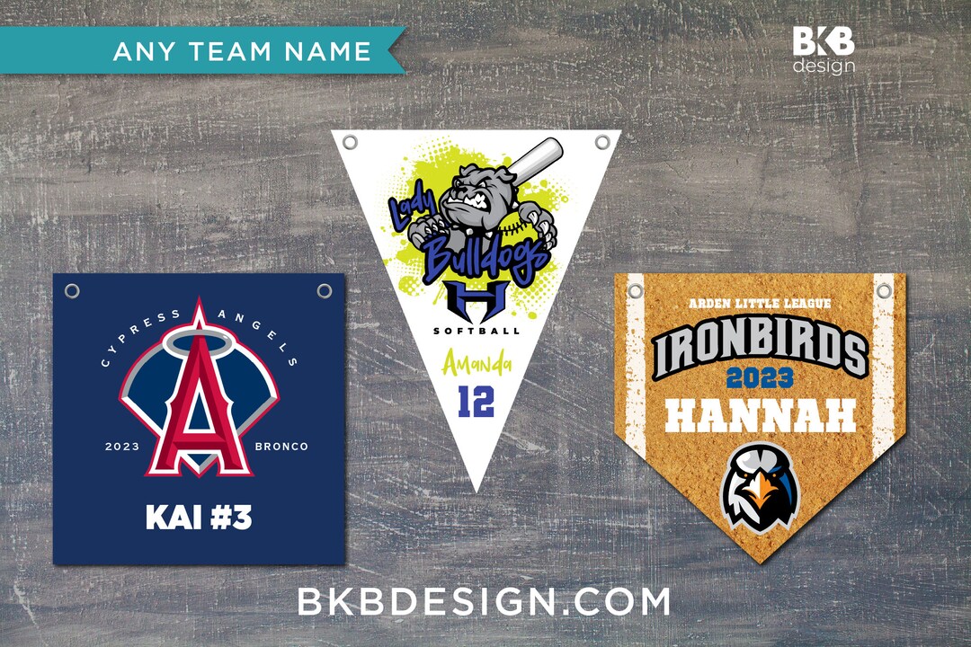 Sports Team Pennants (minimum Qty = 5) - Etsy