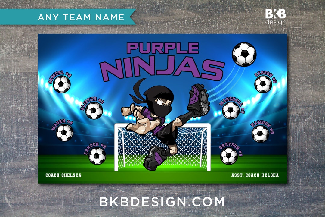 Custom Vinyl Soccer Banner, Ninjas - Etsy