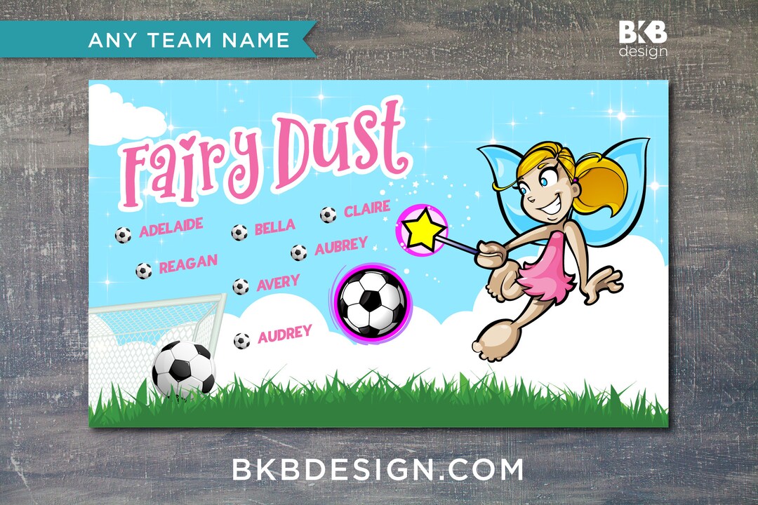 Custom Vinyl Soccer Team Banner: Fairies, Pixies - Etsy