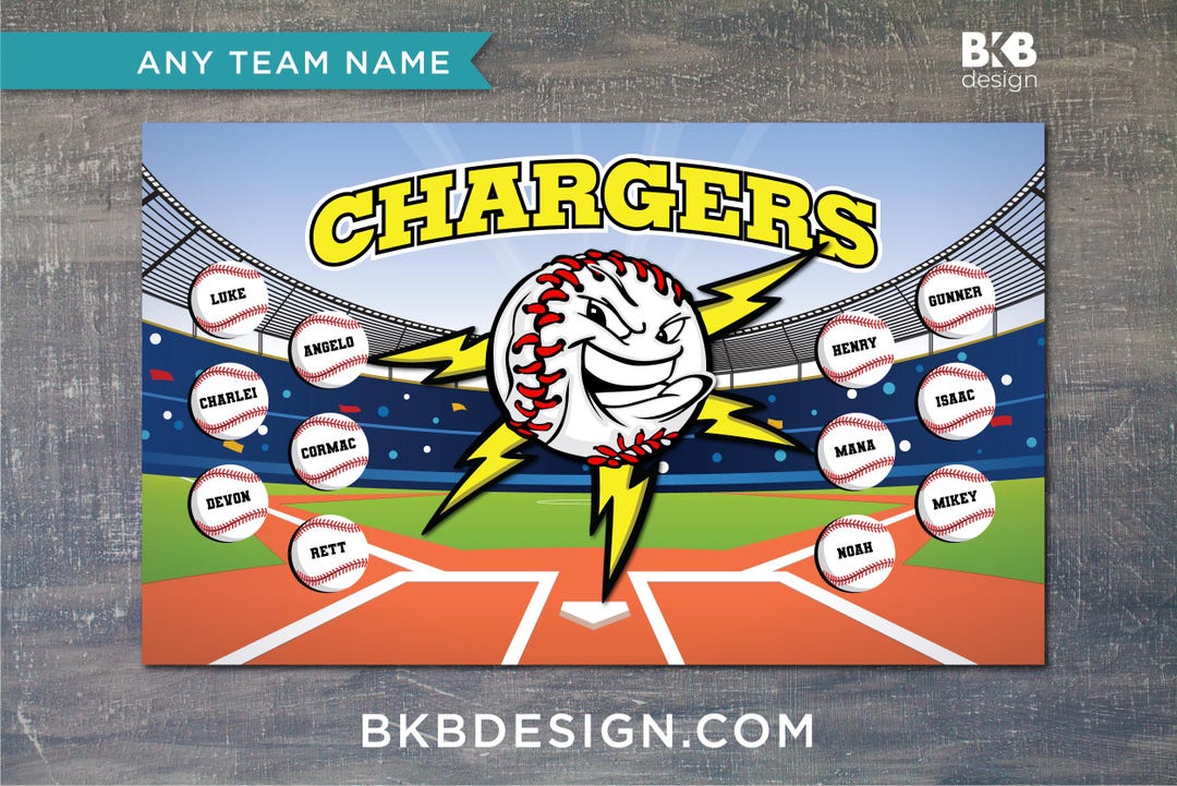 Custom Vinyl Baseball Banner, Little League Banner, T-ball Banner ...