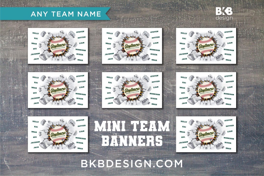 Mini Team Replica Banners - Etsy