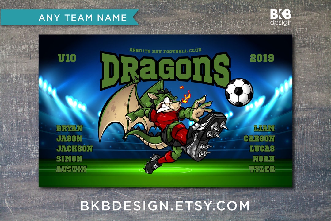 Custom Vinyl Soccer Team Banner Sports Team Banners Team - Etsy