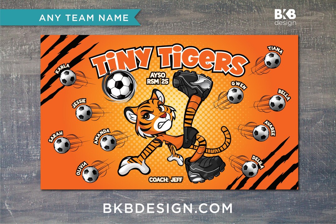 Custom Vinyl Soccer Banner, Tigers - Etsy