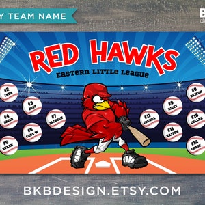 Custom Vinyl Baseball Banner, Little League Banner, T-ball Banner ...