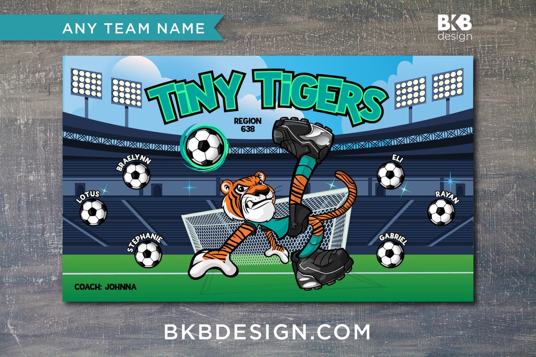 Custom Vinyl Soccer Team Banner: Tigers - Etsy