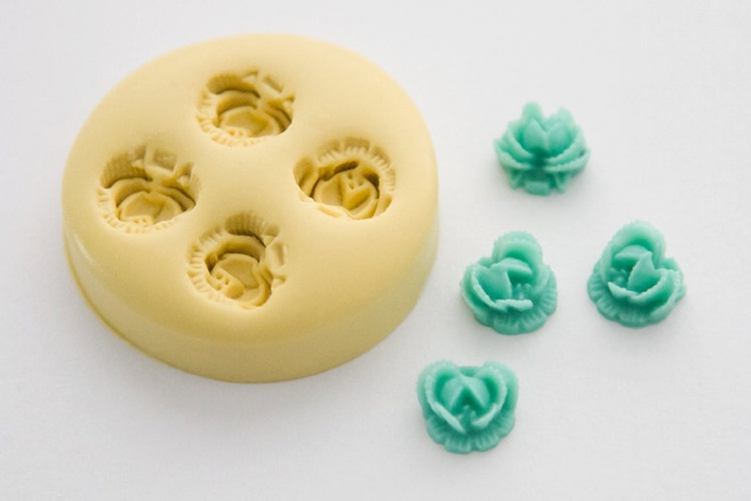 Mini Rose Flowers Silicone Mold: 4 Cavity - Etsy