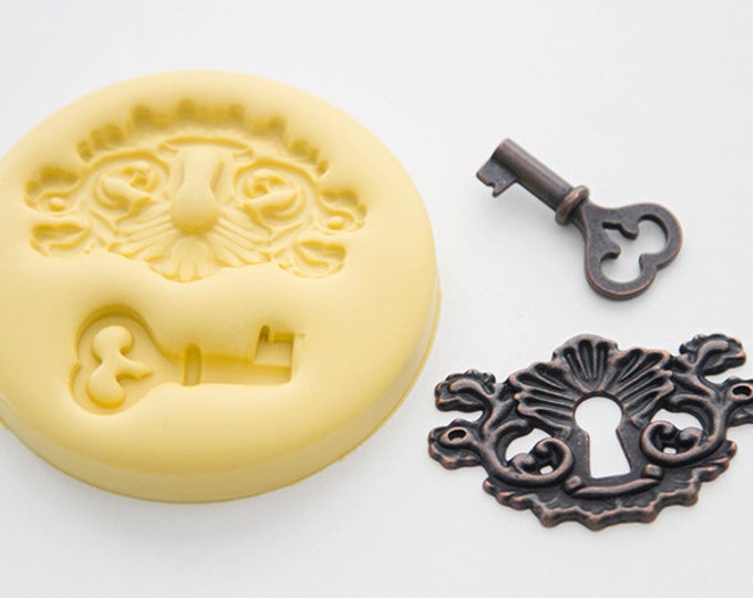 Lock and Key Silicone Mold: 2 Cavity - Etsy