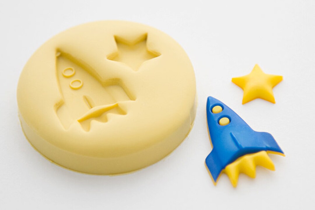 Space Ship Rocket and Star Silicone Mold: 2 Cavity - Etsy