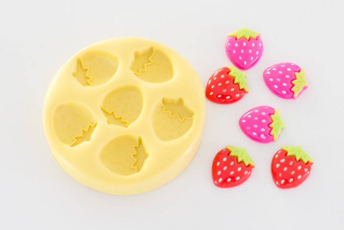 Strawberries Silicone Mold 6 Cavity - Etsy