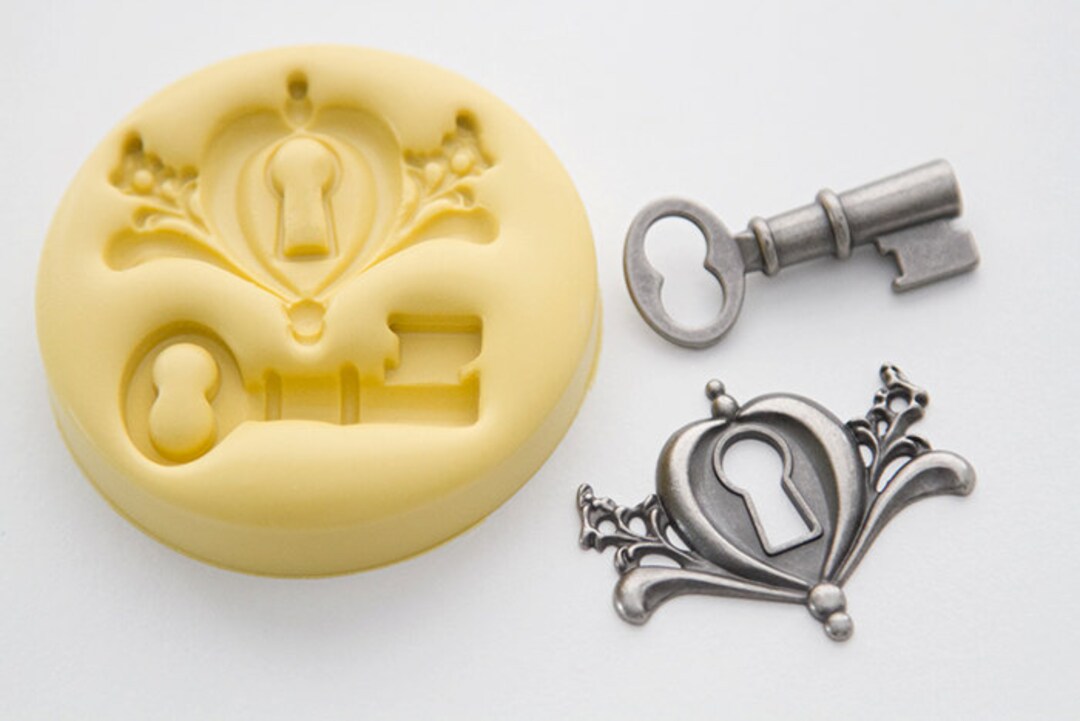 Lock and Key Silicone Mold: 2 Cavity - Etsy
