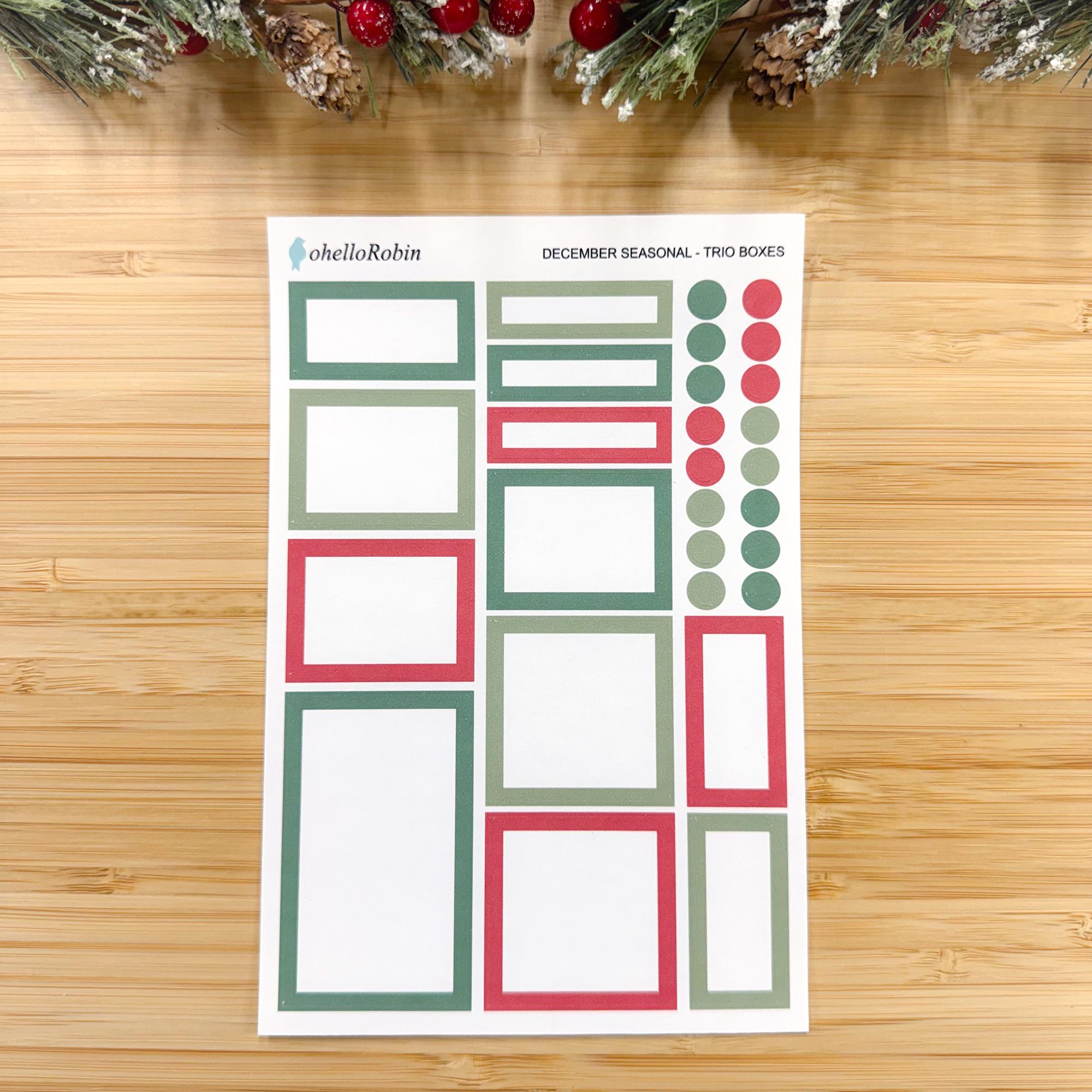 DECEMBER SEASONAL Sticker Sheets | Seasonal Collection | Planner ...