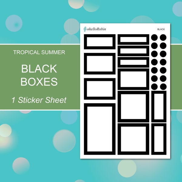 Black Box Stickers - Etsy