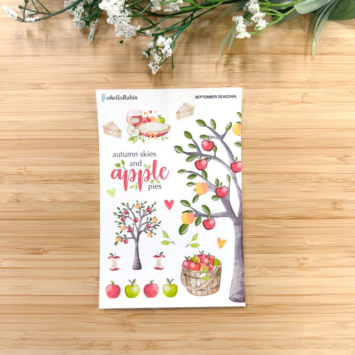 SEPTEMBER SEASONAL MONTHLY Sticker Sheets | Seasonal Collection ...
