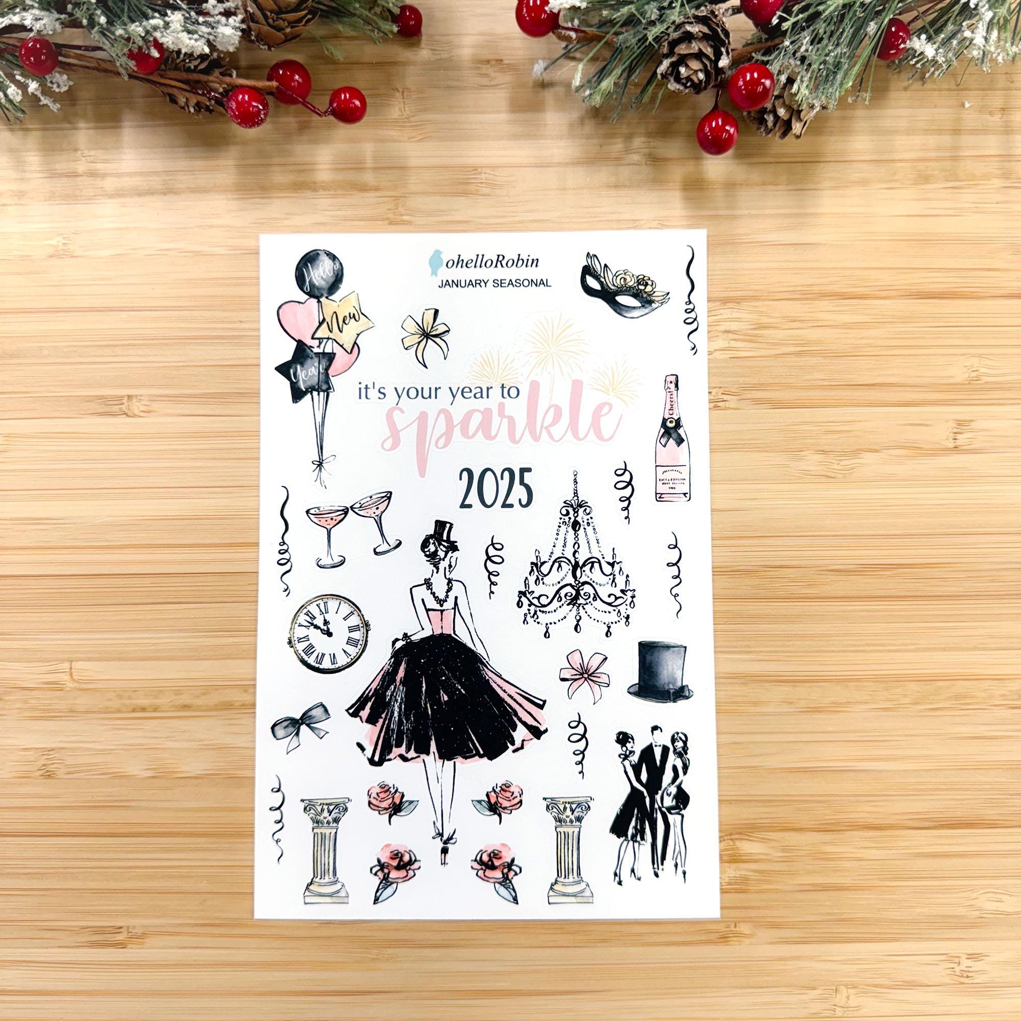 JANUARY SEASONAL MONTHLY Sticker Sheets | Seasonal Collection | Planner ...