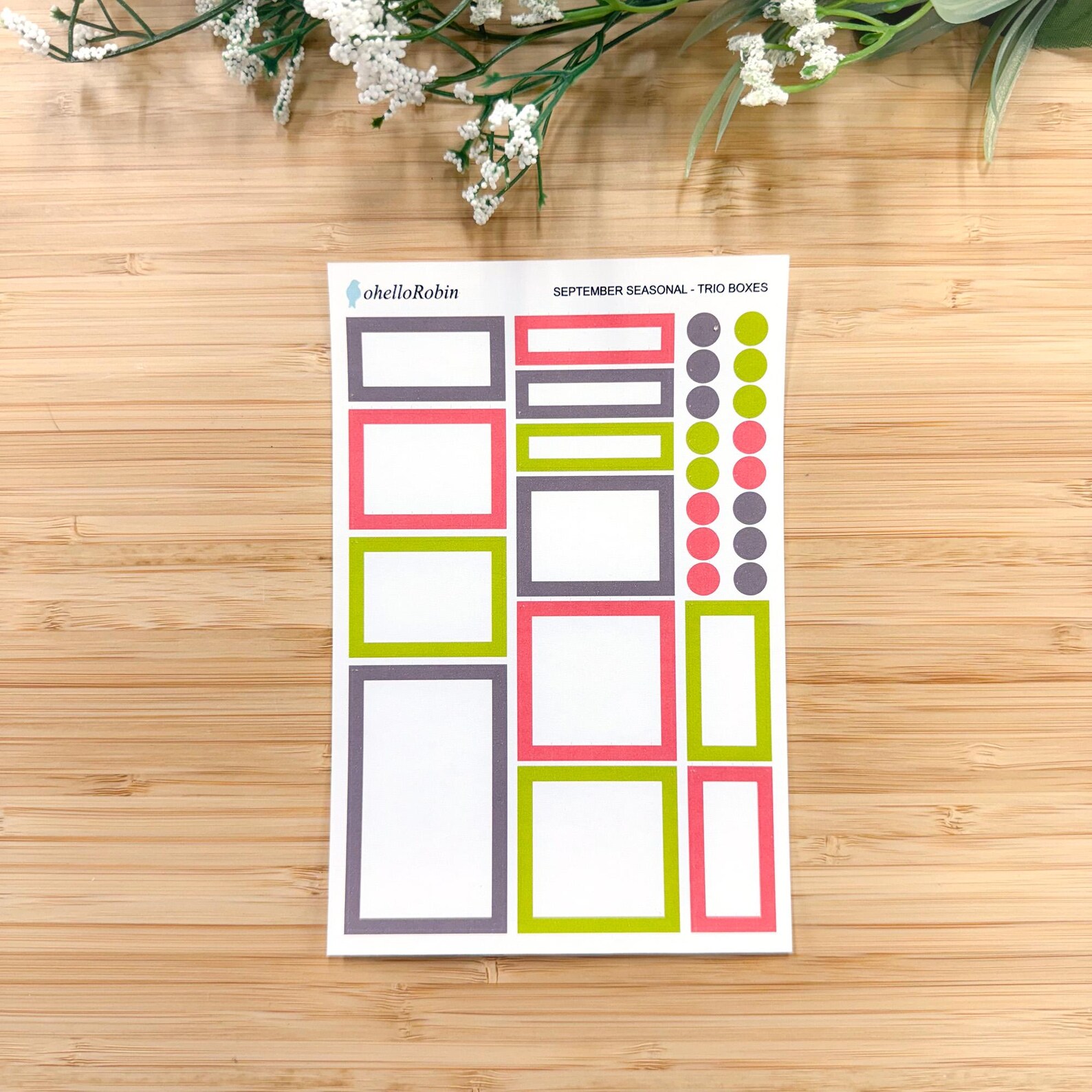 SEPTEMBER SEASONAL MONTHLY Sticker Sheets | Seasonal Collection ...