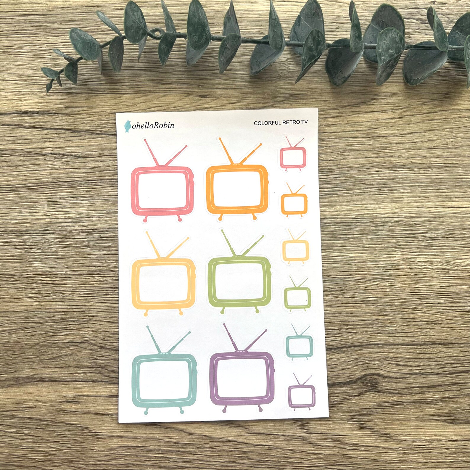 RETRO TV BUNDLE Sticker Sheets | Planner Stickers | Happy Planner, Erin ...