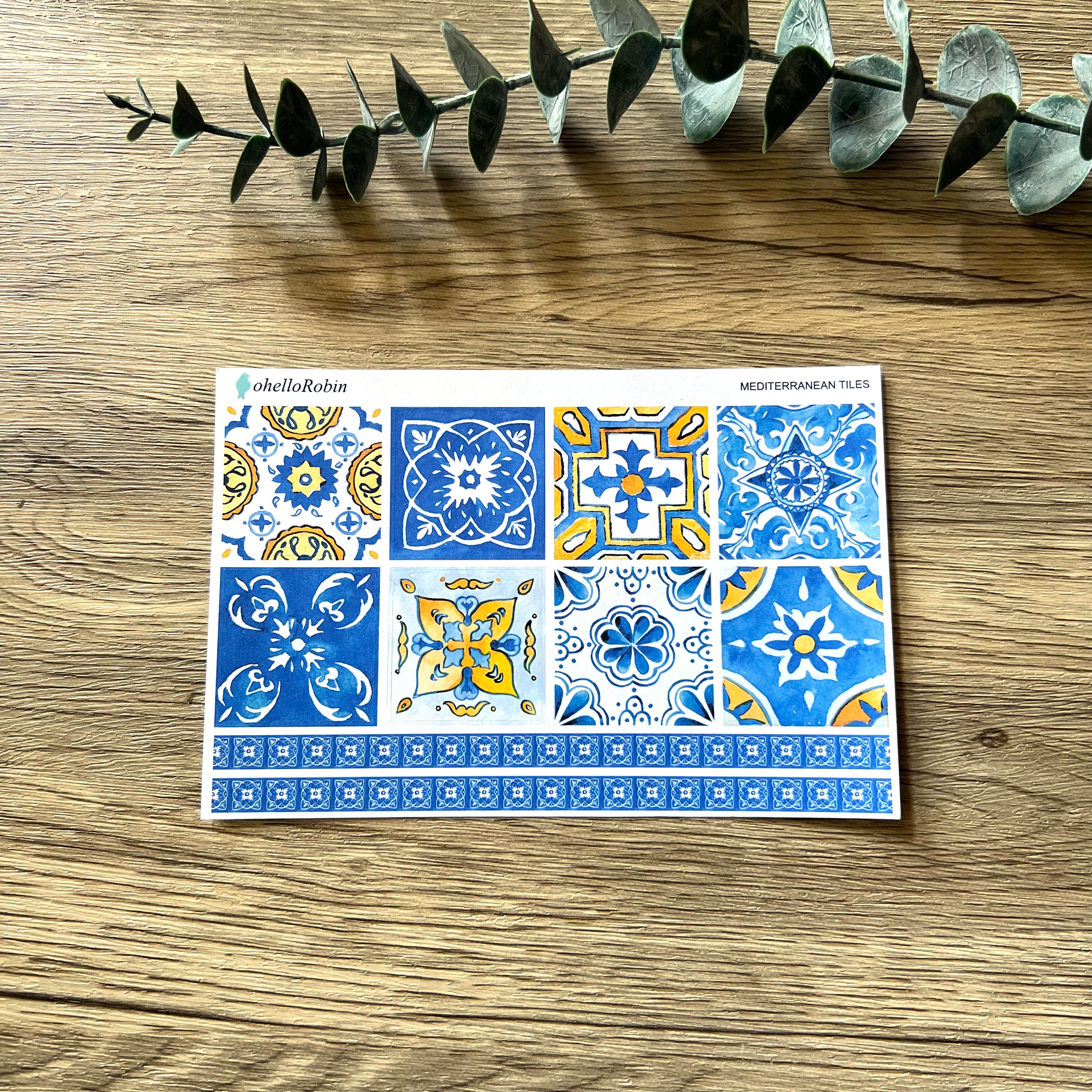 MEDITERRANEAN TILES Sticker Sheets | Mediterranean Tiles Collection ...