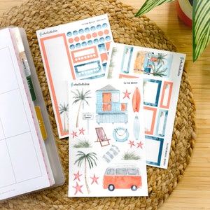 TO THE BEACH Sticker Sheets | Beach Summer Collection | Planner ...