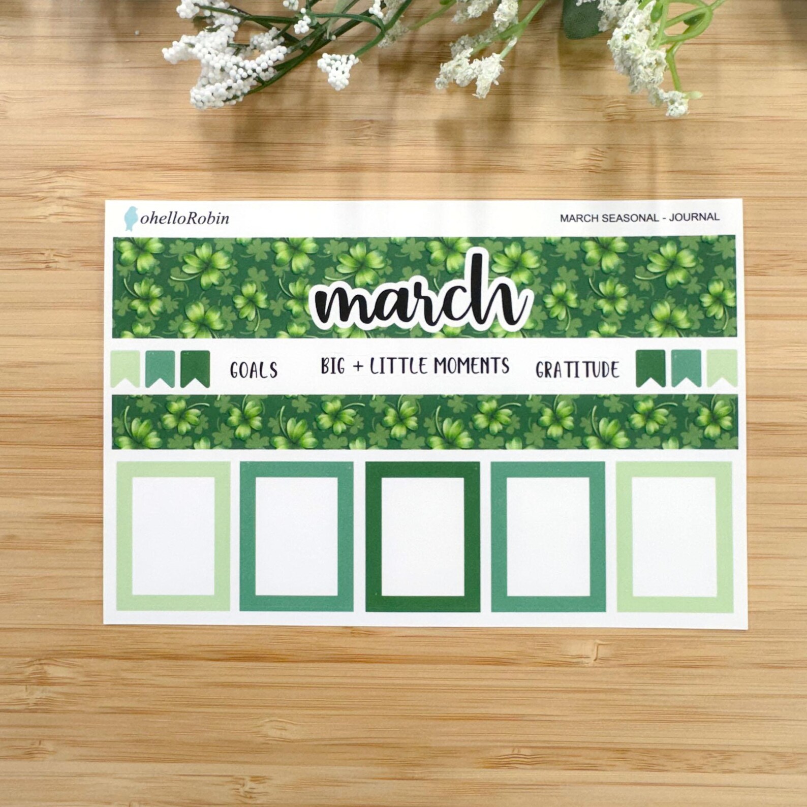 MARCH SEASONAL JOURNAL Sticker Sheets | Seasonal Collection | Planner ...