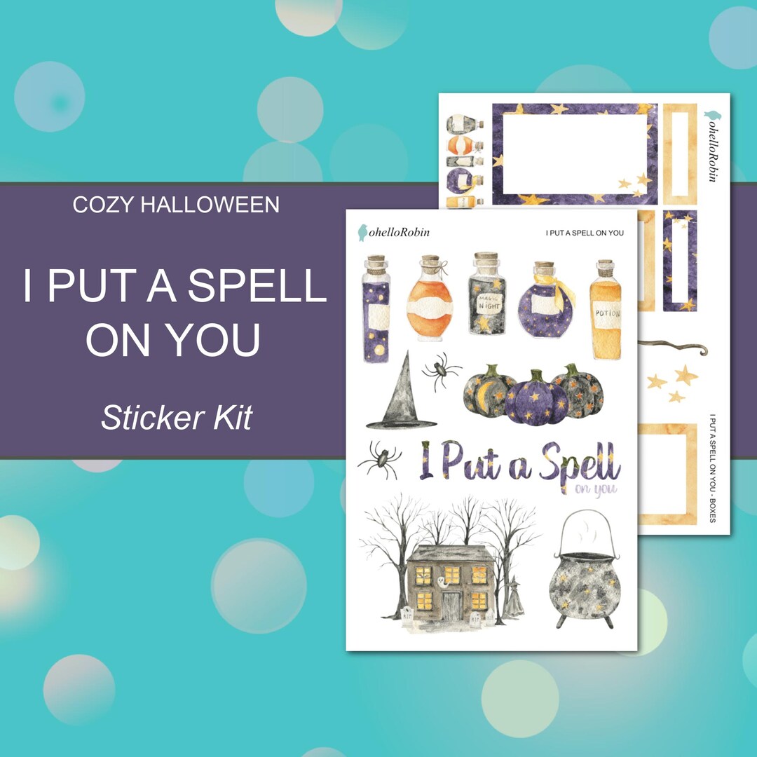 PUT a SPELL BUNDLE Sticker Sheets | Cozy Halloween Collection | Planner ...