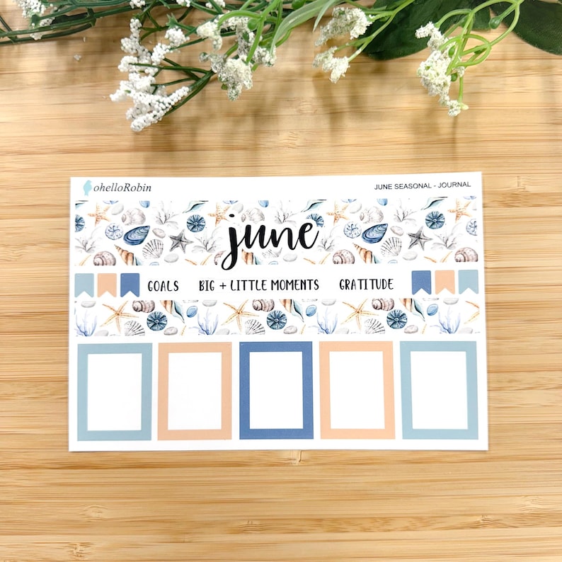JUNE SEASONAL JOURNAL Sticker Sheets | Seasonal Collection | Planner ...