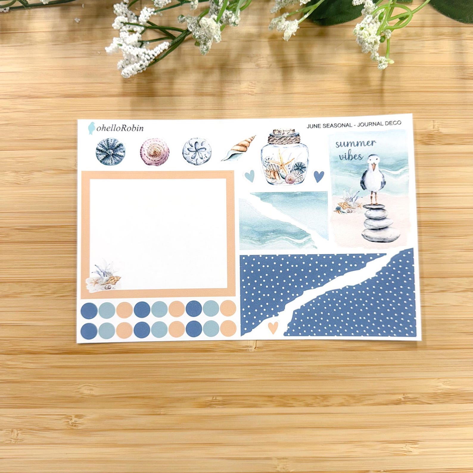 JUNE SEASONAL JOURNAL Sticker Sheets | Seasonal Collection | Planner ...