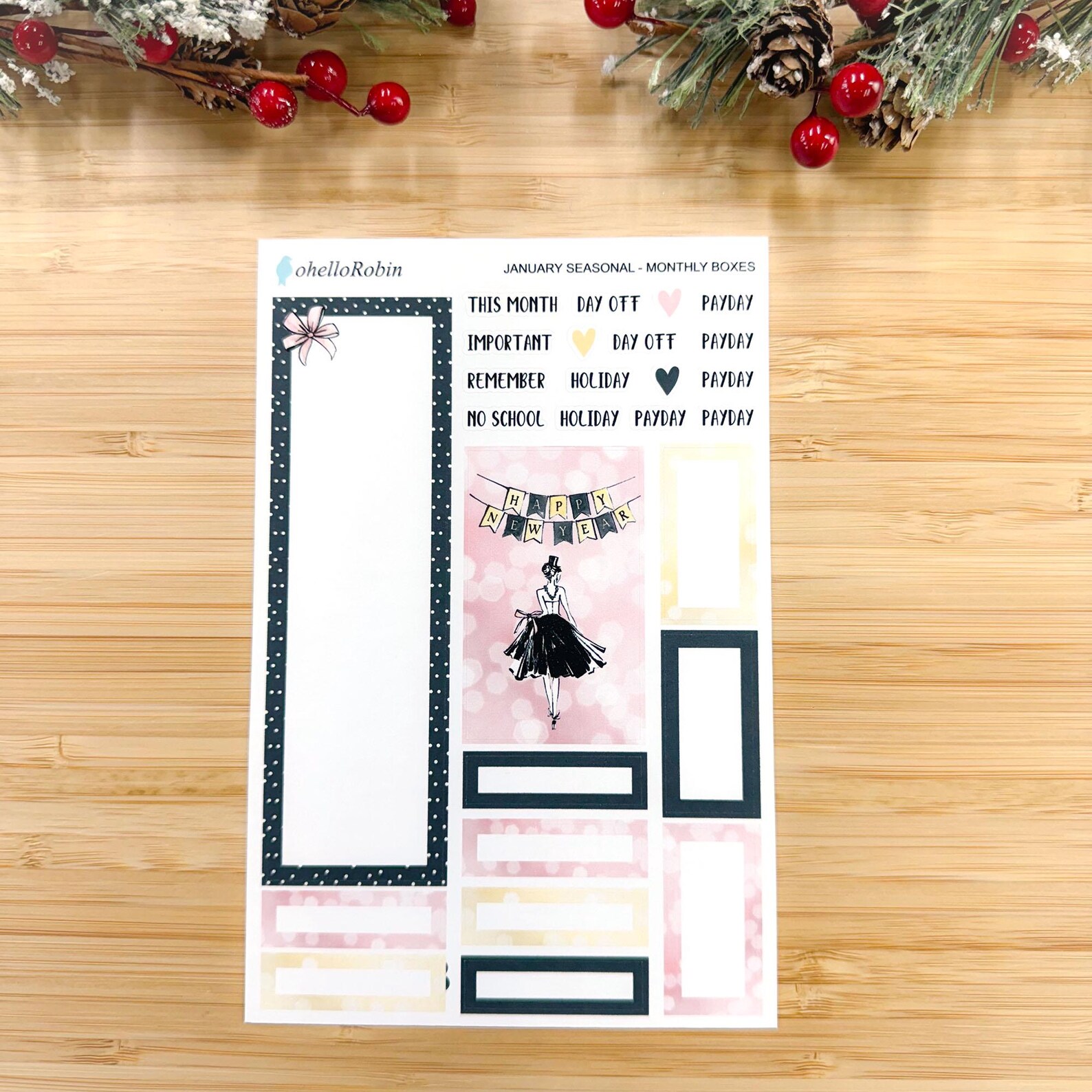 JANUARY SEASONAL MONTHLY Sticker Sheets | Seasonal Collection | Planner ...
