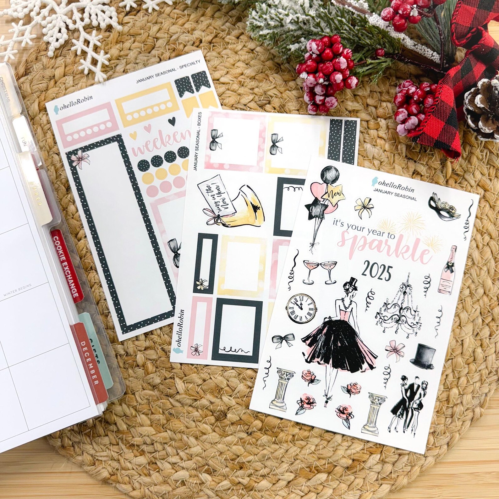 JANUARY SEASONAL Sticker Sheets | Seasonal Collection | Planner ...
