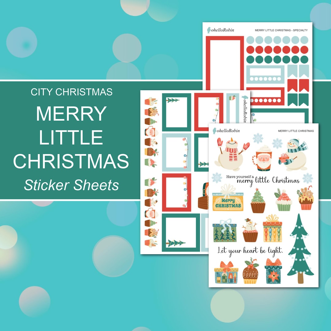 MERRY LITTLE CHRISTMAS Sticker Sheets | City Christmas Collection ...