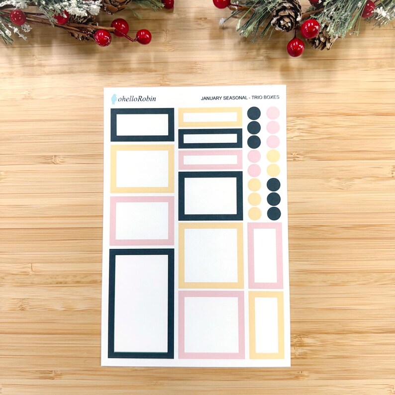JANUARY SEASONAL Sticker Sheets | Seasonal Collection | Planner ...